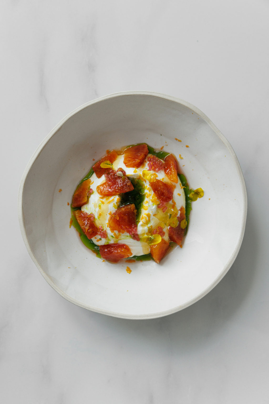 Recette : Fontainebleau au miel, orange à la fleur d’oranger & menthe ...